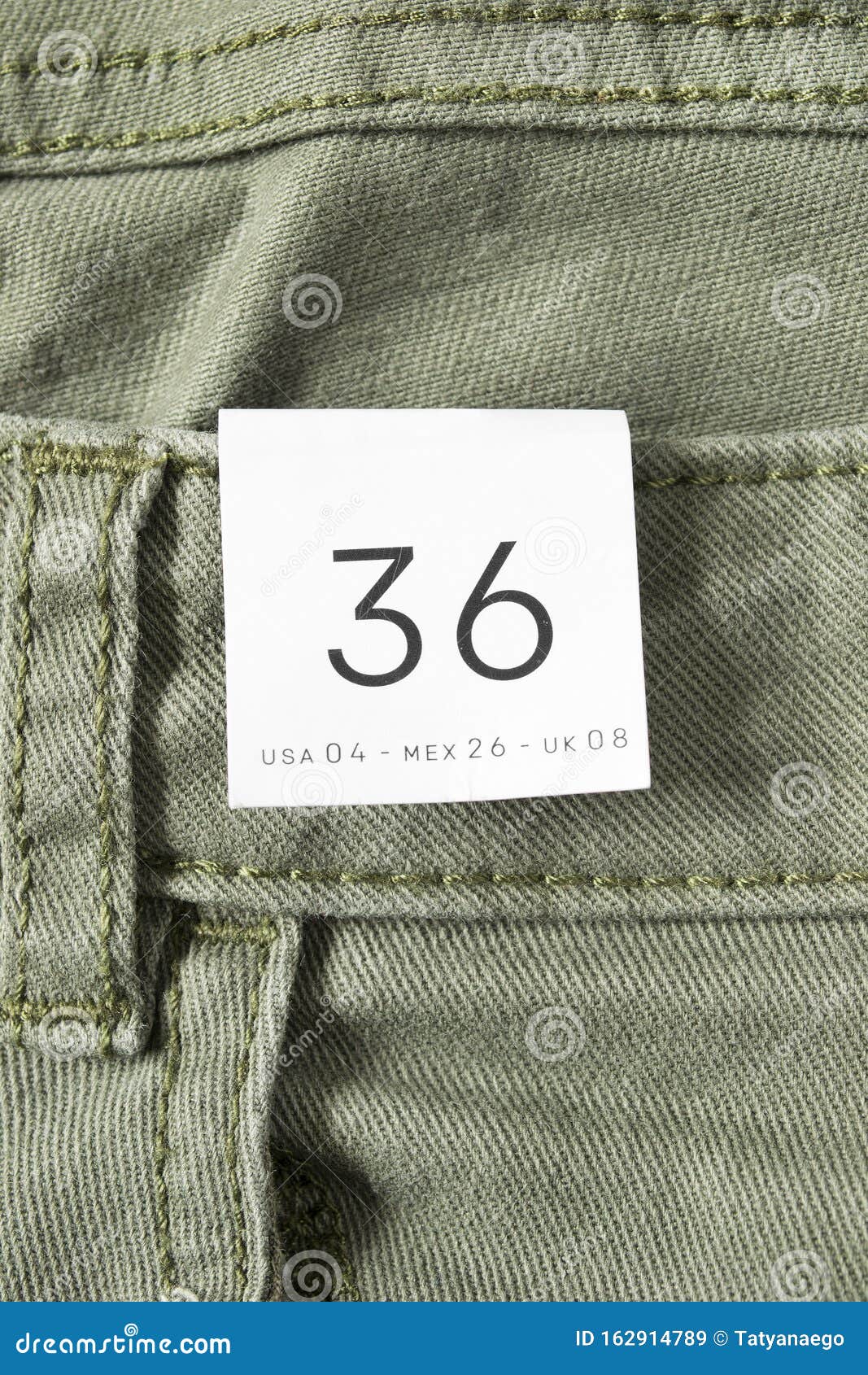 36 size clothes label stock image. Image of jeans, cotton - 162914789