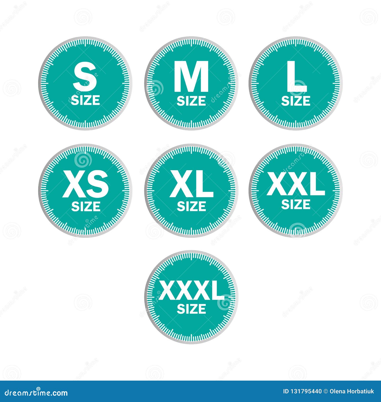 Size Clothing Labels. Vector Illustration Stock Vector - Illustration ...