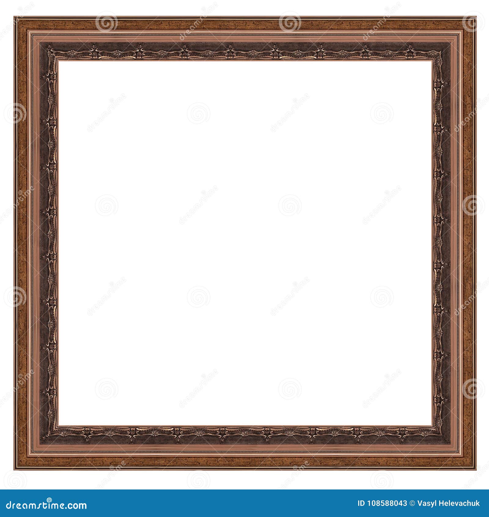 1:1 size frame brown stock image. Image of brown, decorative - 108588043