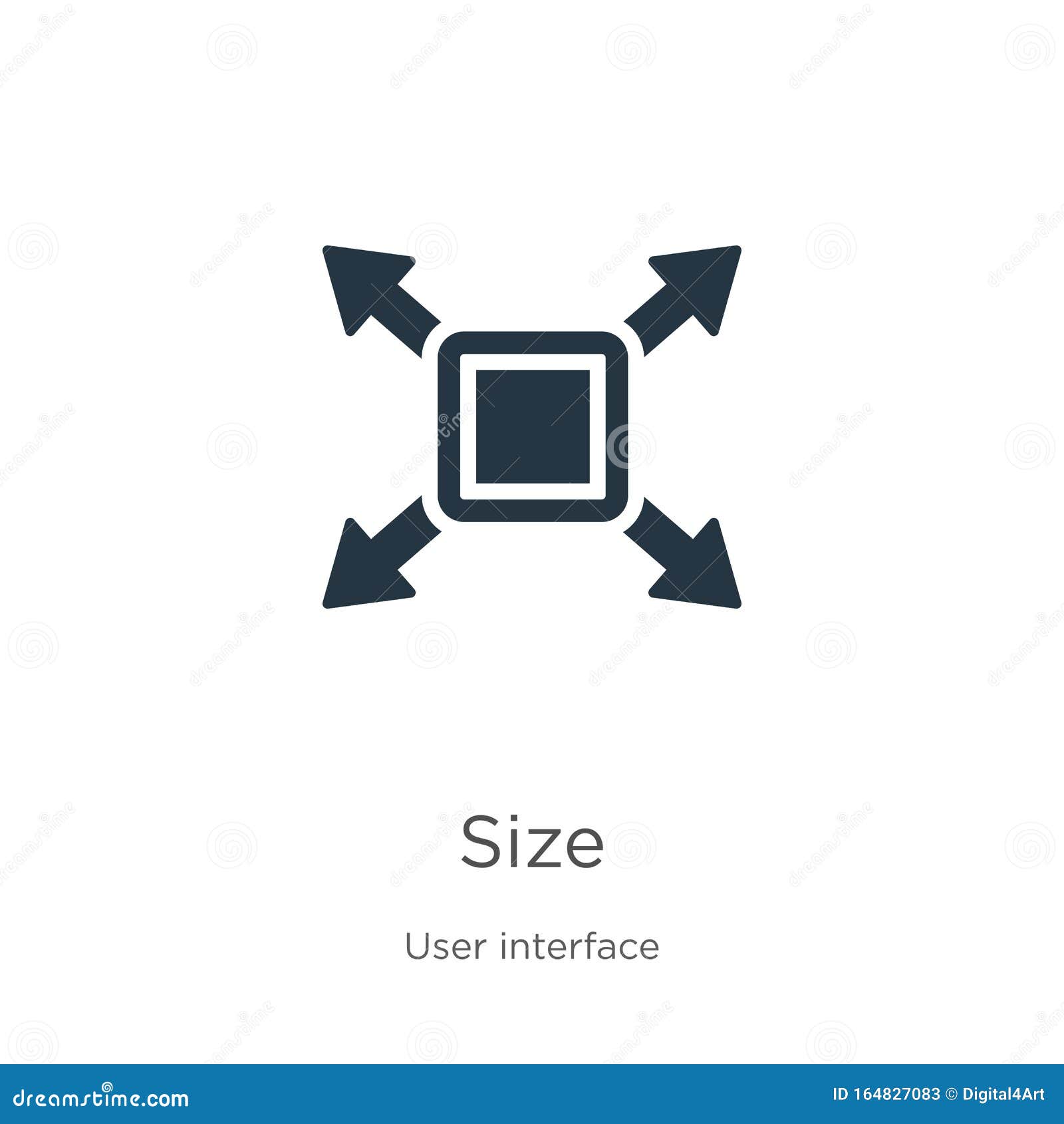 Size Icon Vector. Trendy Flat Size Icon from User Interface Collection ...