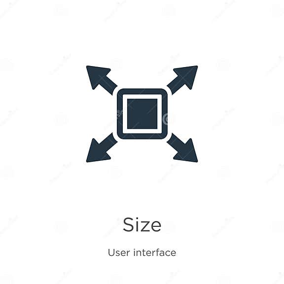 Size Icon Vector. Trendy Flat Size Icon from User Interface Collection ...