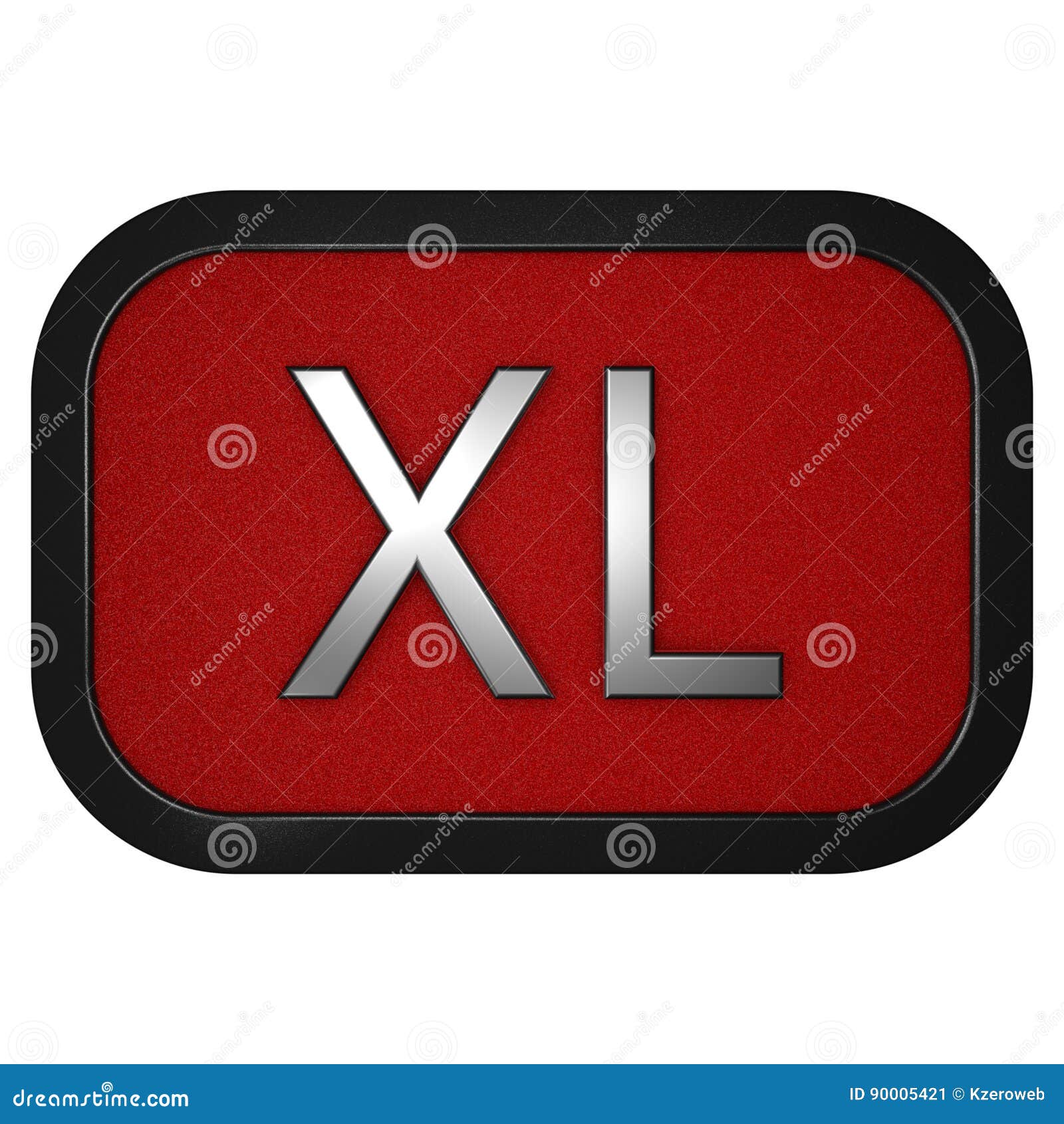 Size Icon `XL`. Isolated Graphic Illustration. 3D Rendering Stock ...