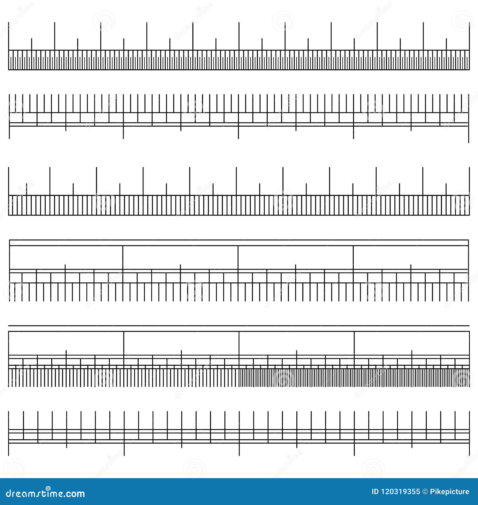 Horizontal Measure Distance Scales, Calibration Measuring Size ...
