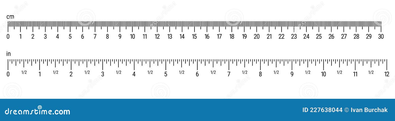 Size Indicators with Different Unit Scales. Flat Vector Illustration ...
