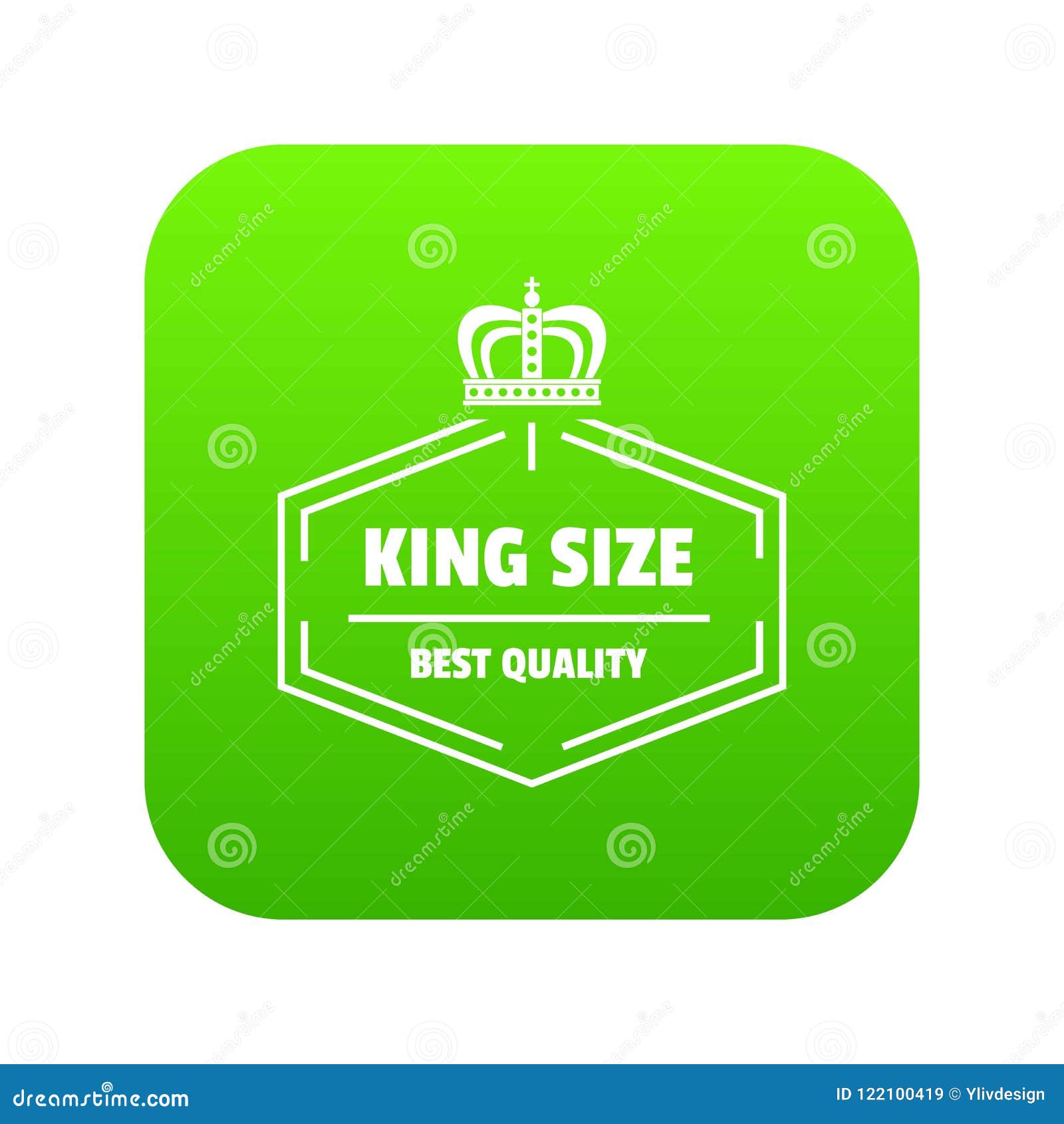 Size King Icon Green Vector Stock Vector - Illustration of king, gold ...