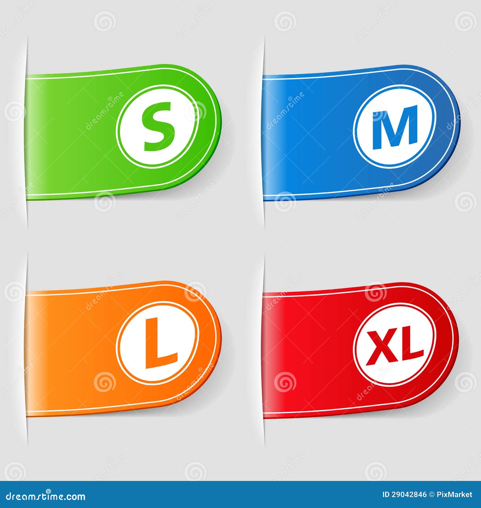 Size Labels stock vector. Illustration of icon, cloth - 29042846