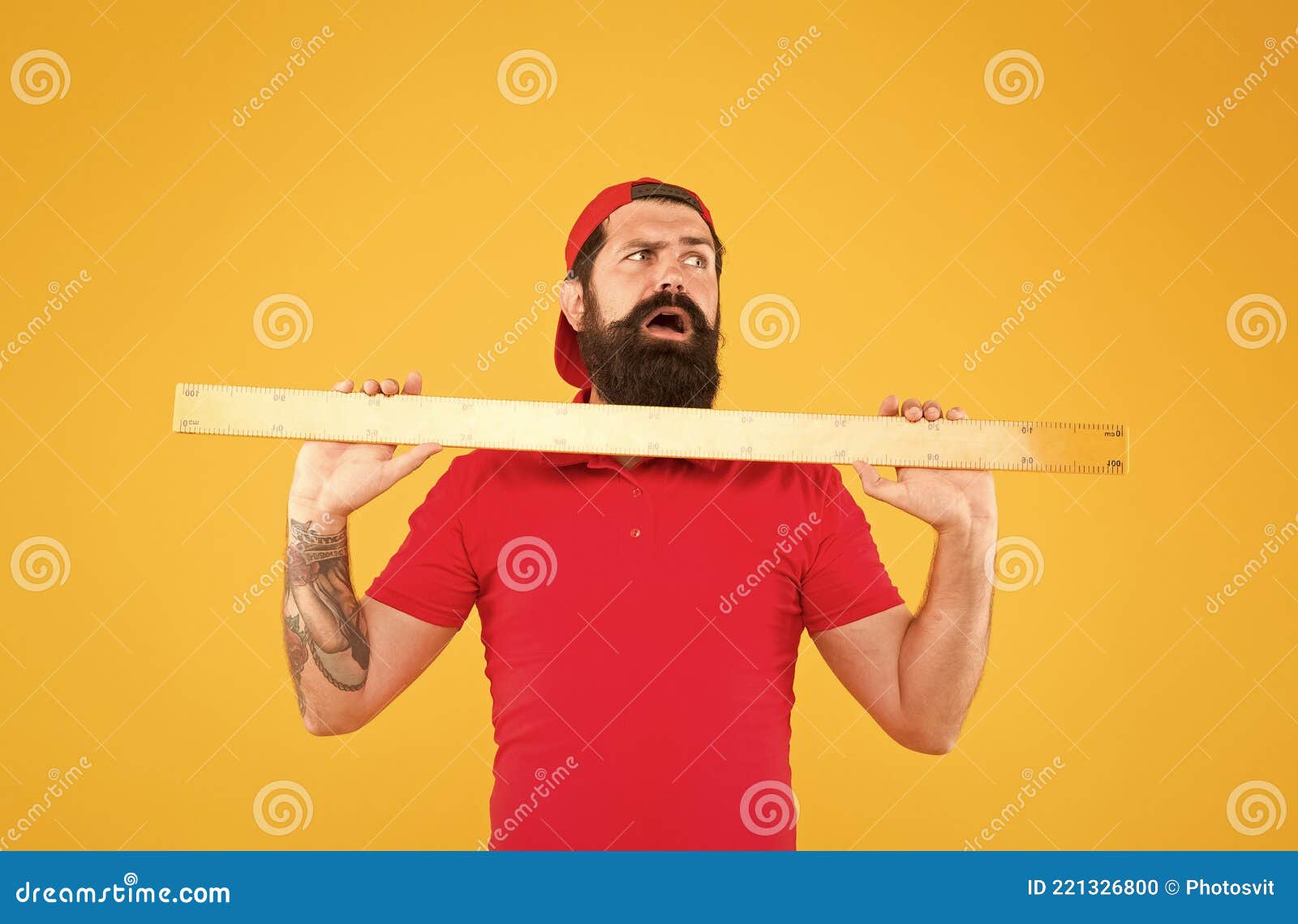 Size of Parcel. Post Office Worker with Ruler. Big Size. Measuring Tool ...