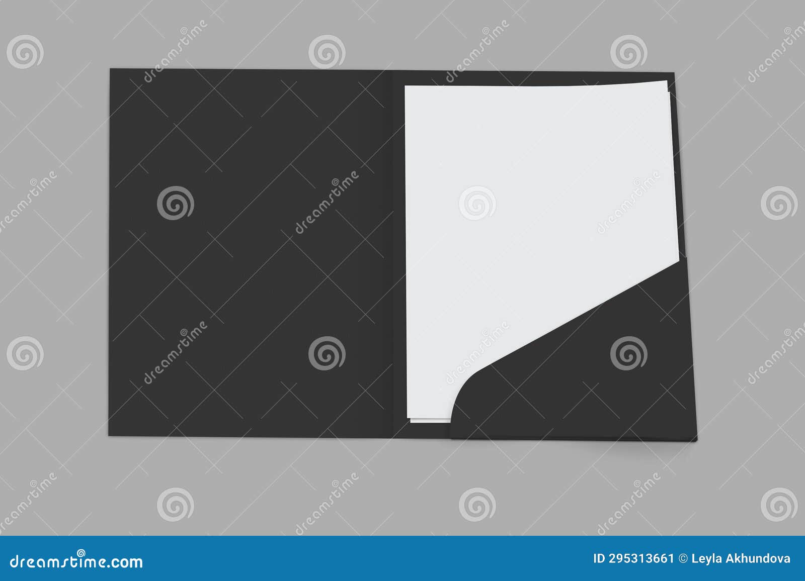 A4 Size Single Pocket Folder Mock-up with Letterhead Innside Isolated ...