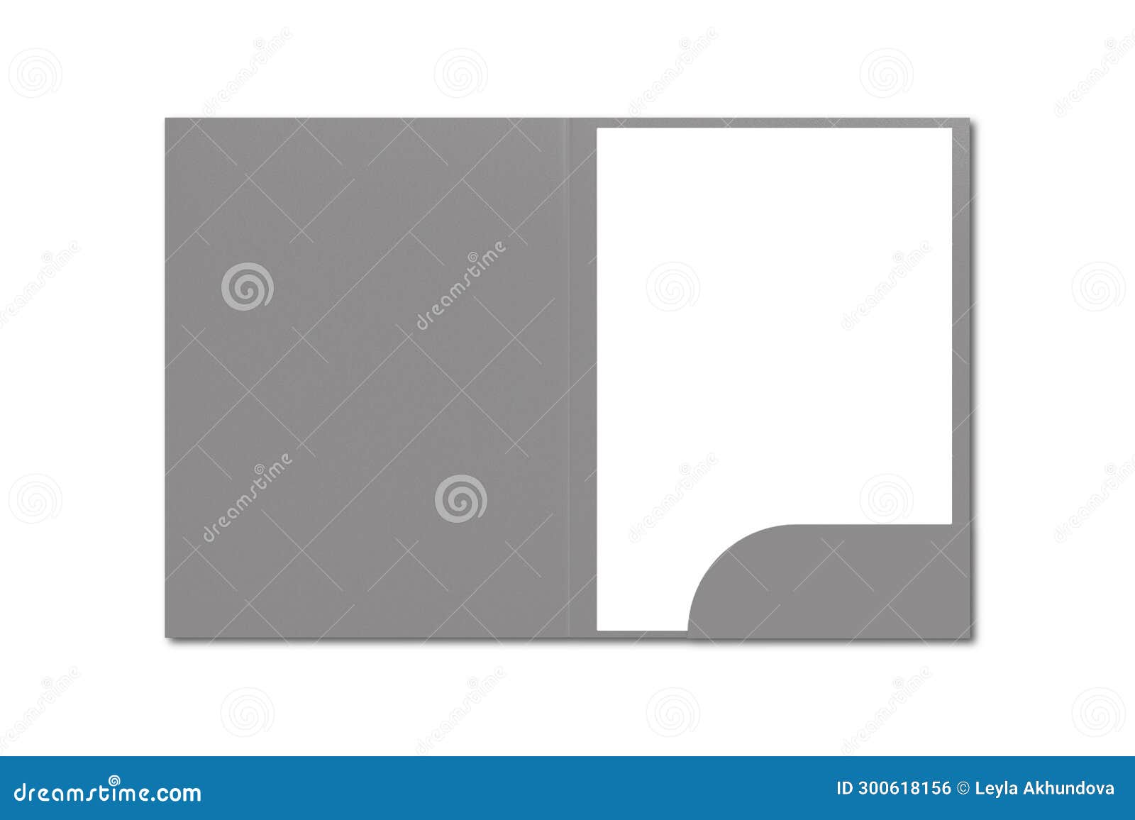A4 Size Single Pocket Reinforced Folder with Letterhead Inside Mockup ...