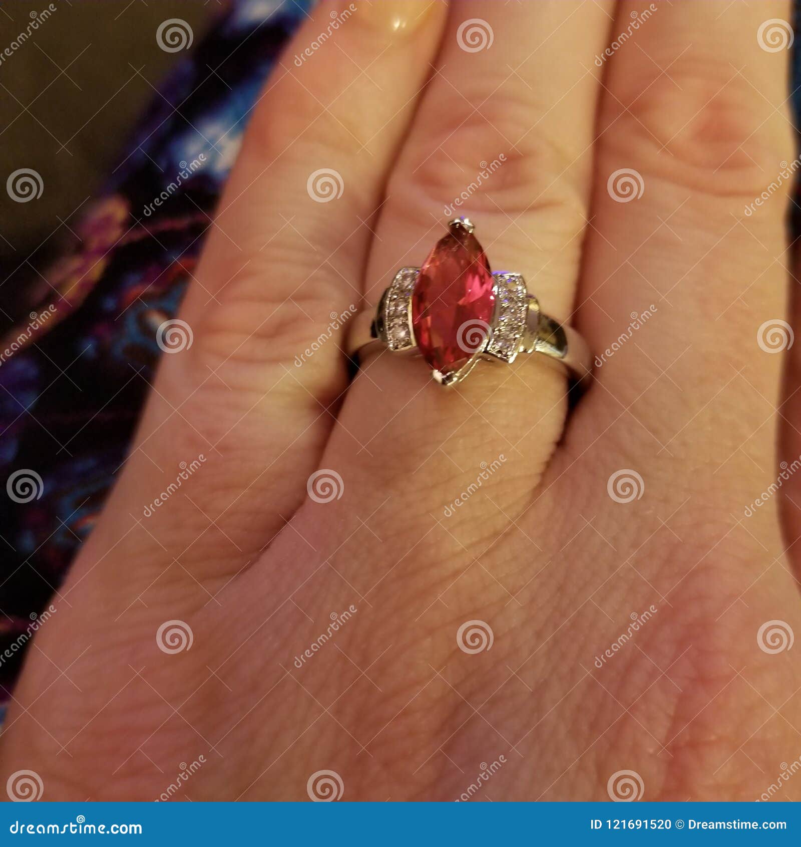 Simulated Marquise-cut Ruby Ring Stock Photo - Image of marquisecut ...