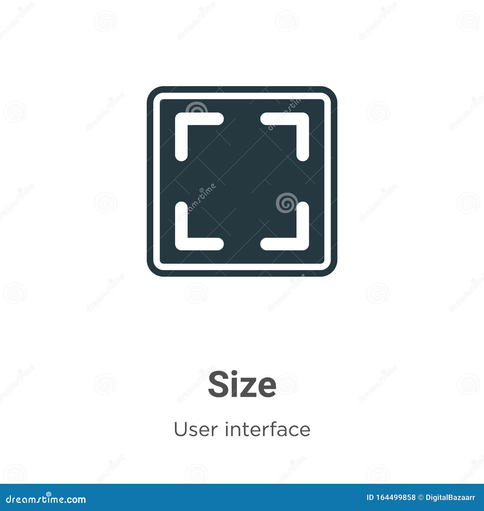 Size Vector Icon on White Background. Flat Vector Size Icon Symbol Sign ...