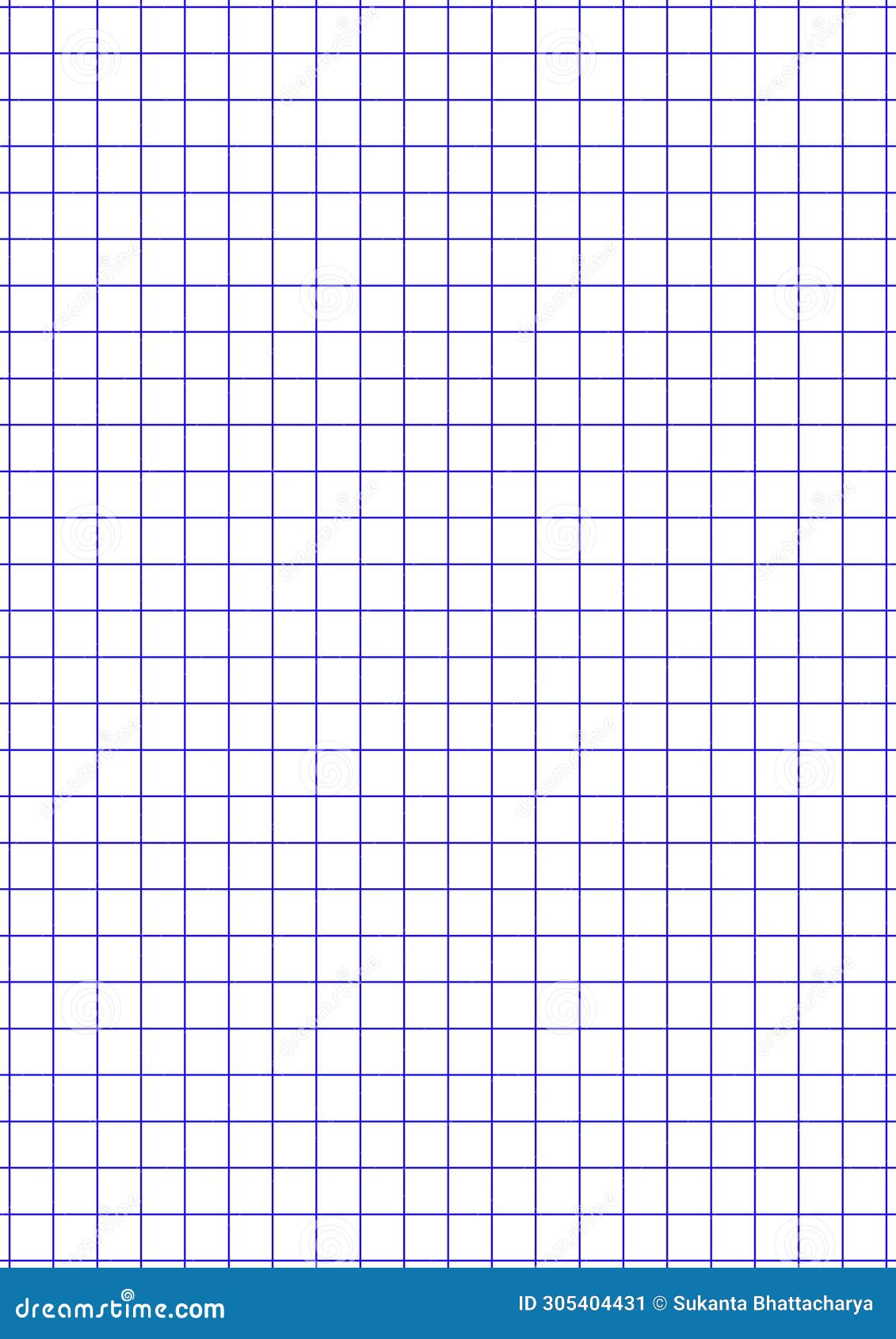 A4 Size White Graph Paper with Blue Thin Lines and Small Squares ...