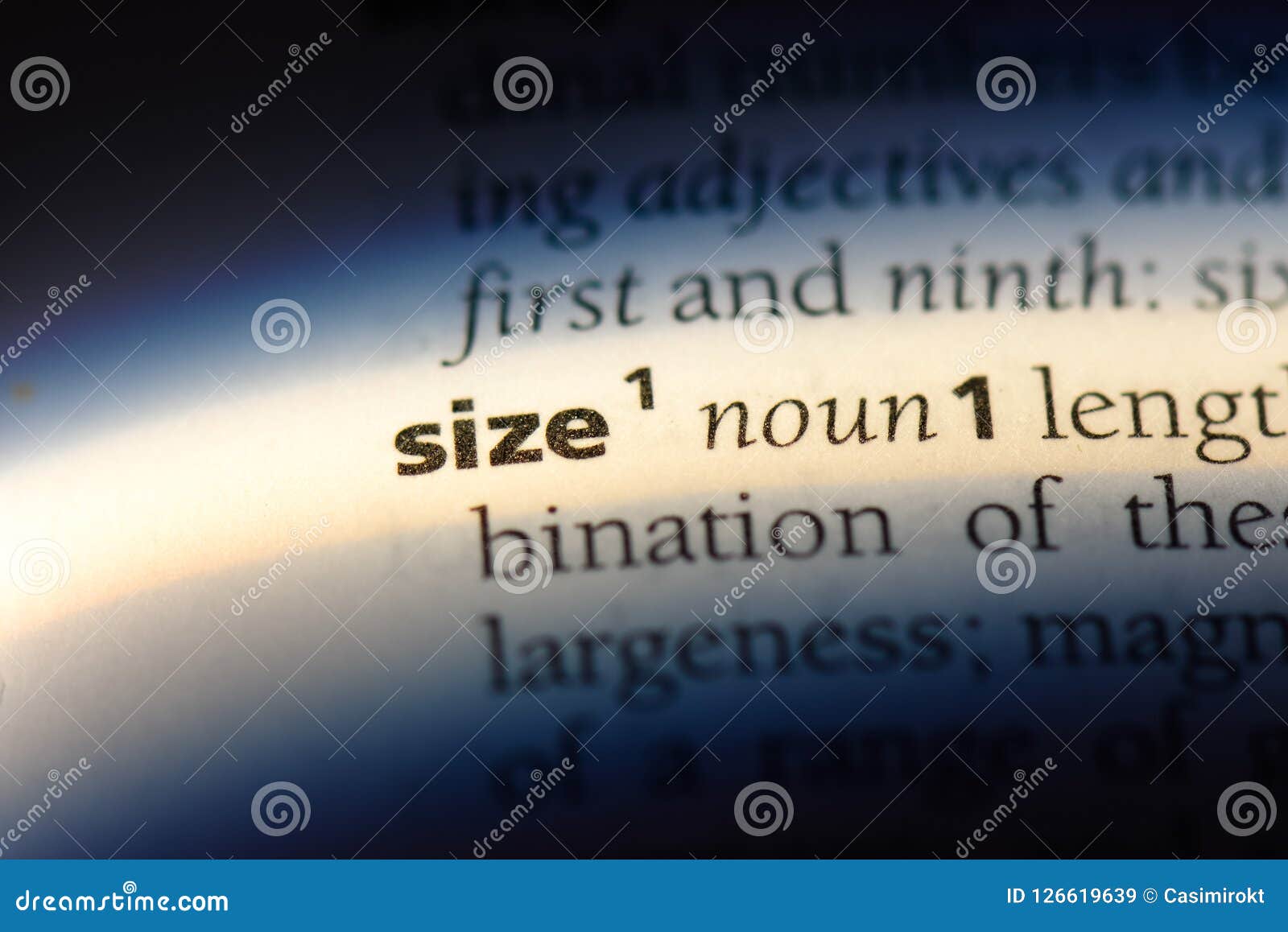 Size stock image. Image of definition, info, writing - 126619639