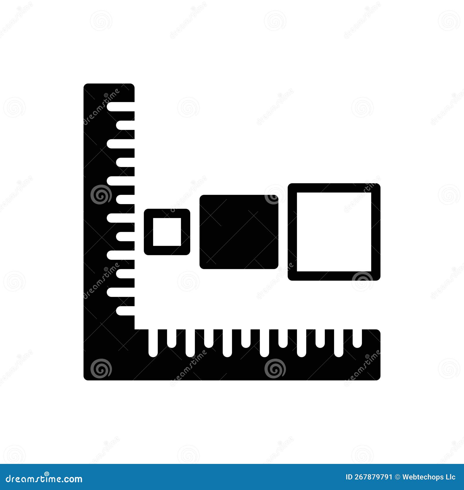 Black Solid Icon for Sizes, Figure and Structure Stock Illustration ...