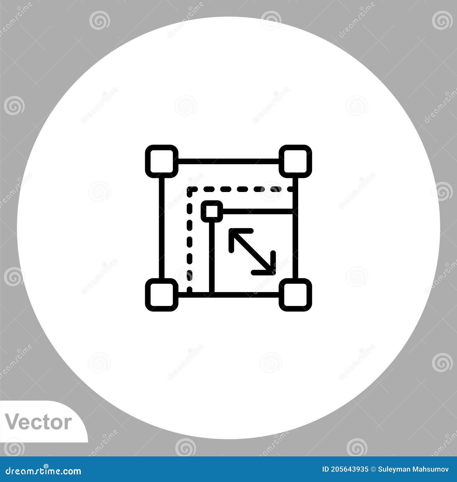 Sizing Vector Icon Sign Symbol Stock Vector - Illustration of pictogram ...
