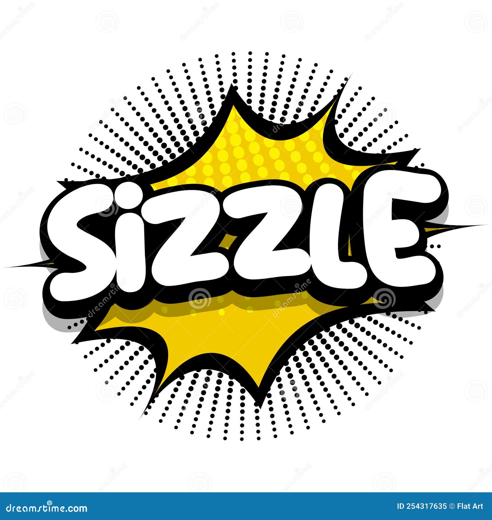 Sizzle Pop Art Comic Speech Bubbles Book Sound Effects Vector ...