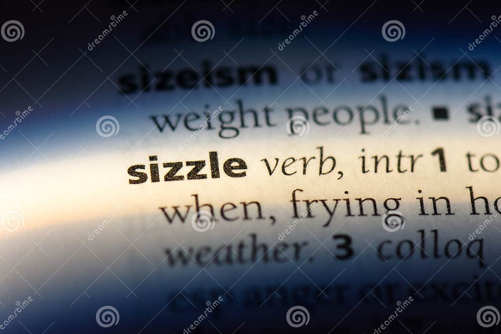 Sizzle stock photo. Image of english, info, definition - 126619620