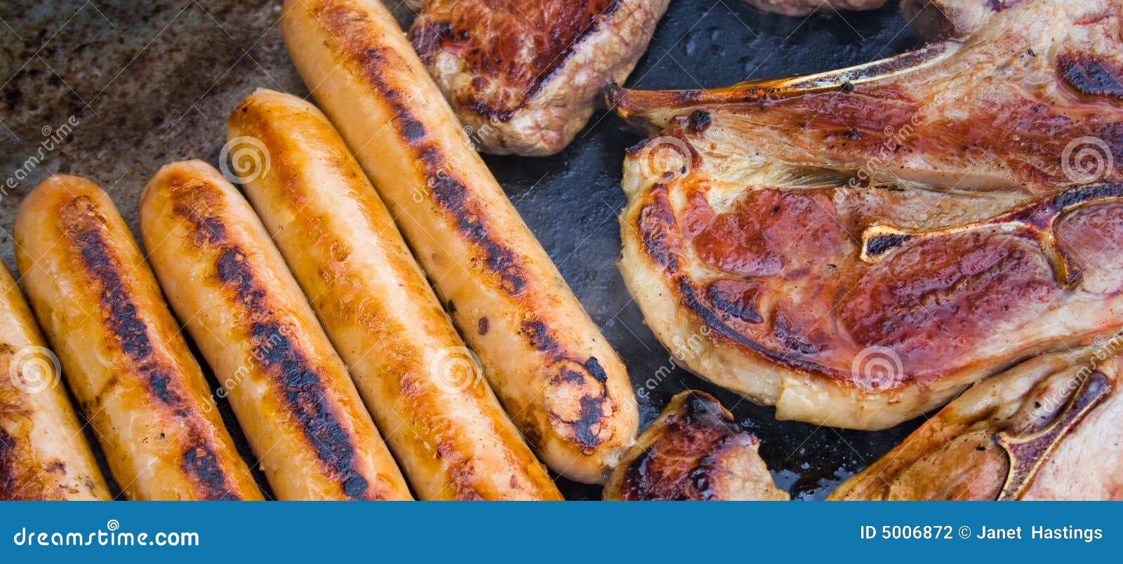 Sizzling Barbeque stock photo. Image of sausage, cookout - 5006872
