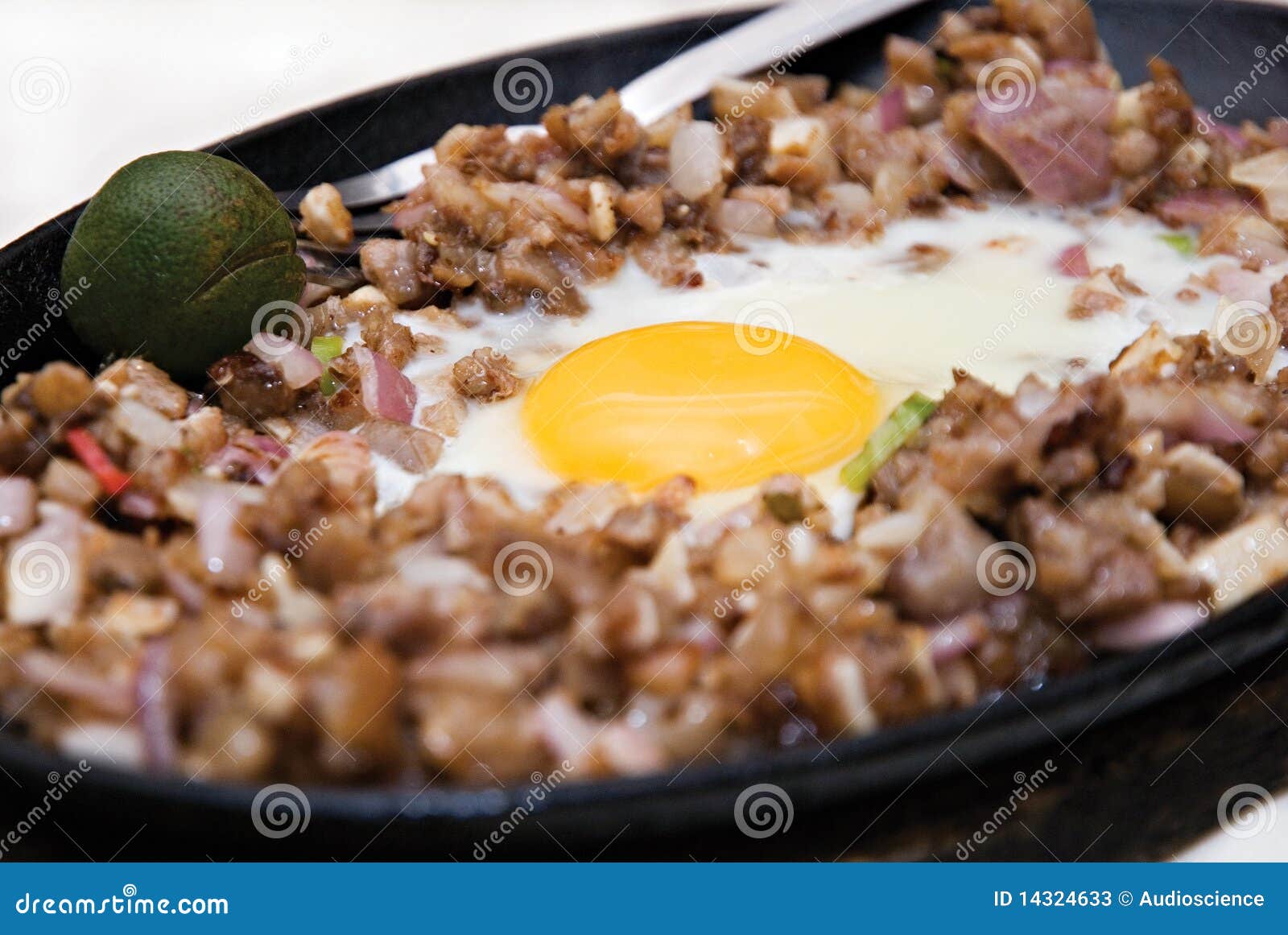 Sizzling Chopped Pork Dish stock image. Image of detail - 14324633