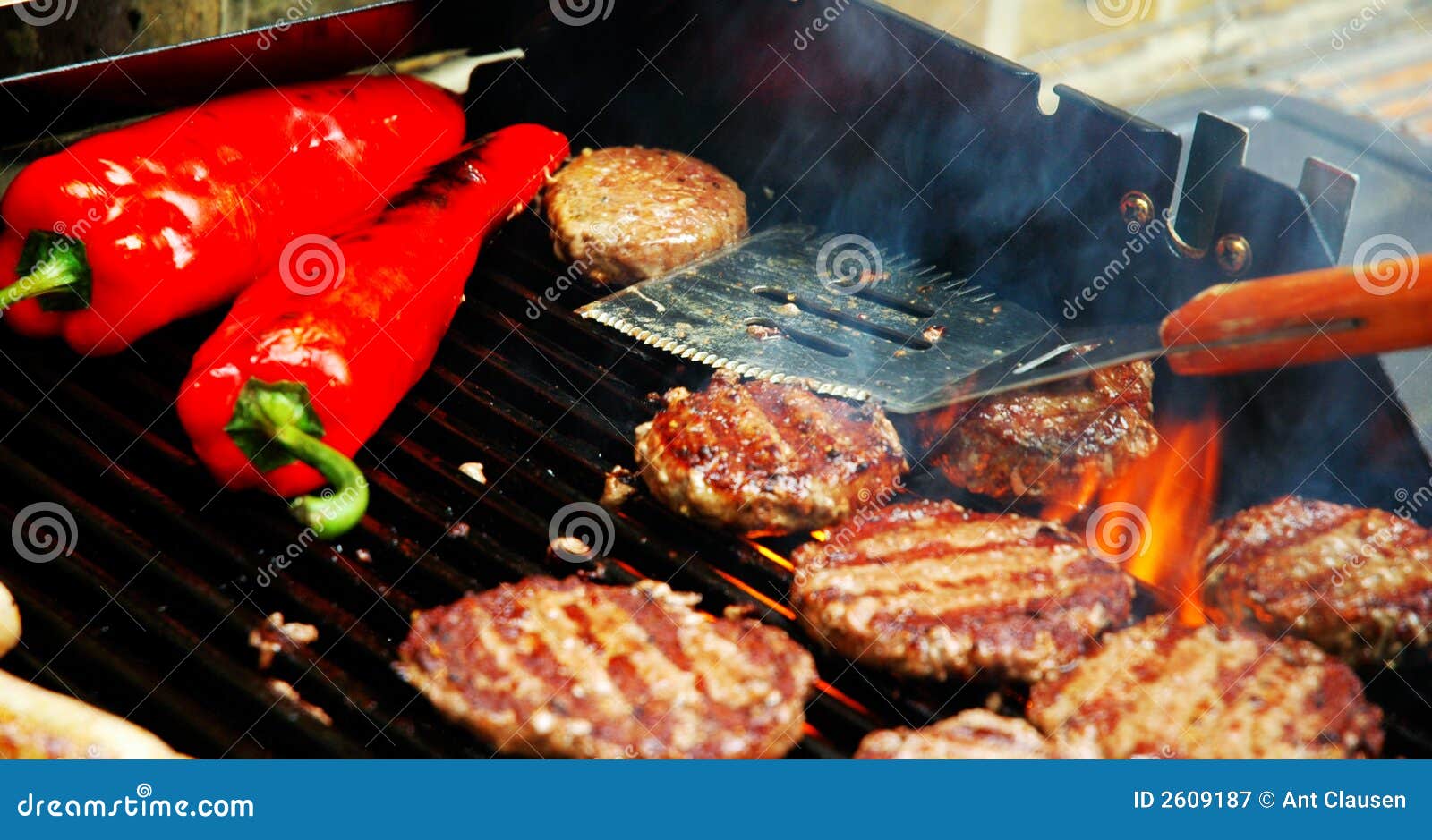 Sizzling summer barbecue stock image. Image of beef, flame - 2609187