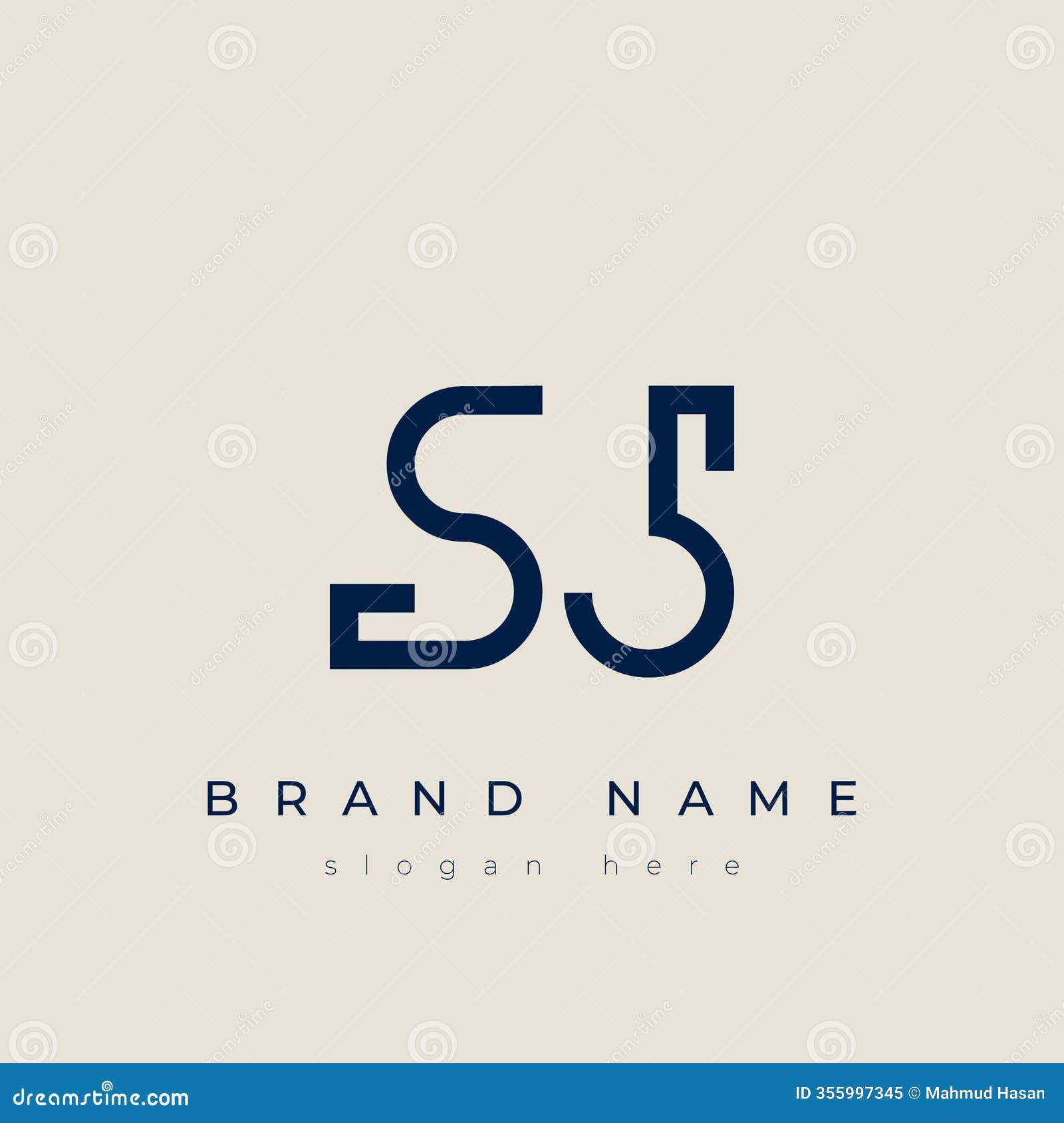 SJ Alphabet Letter Icon Logo Stock Vector - Illustration of modern, unique: 355997345