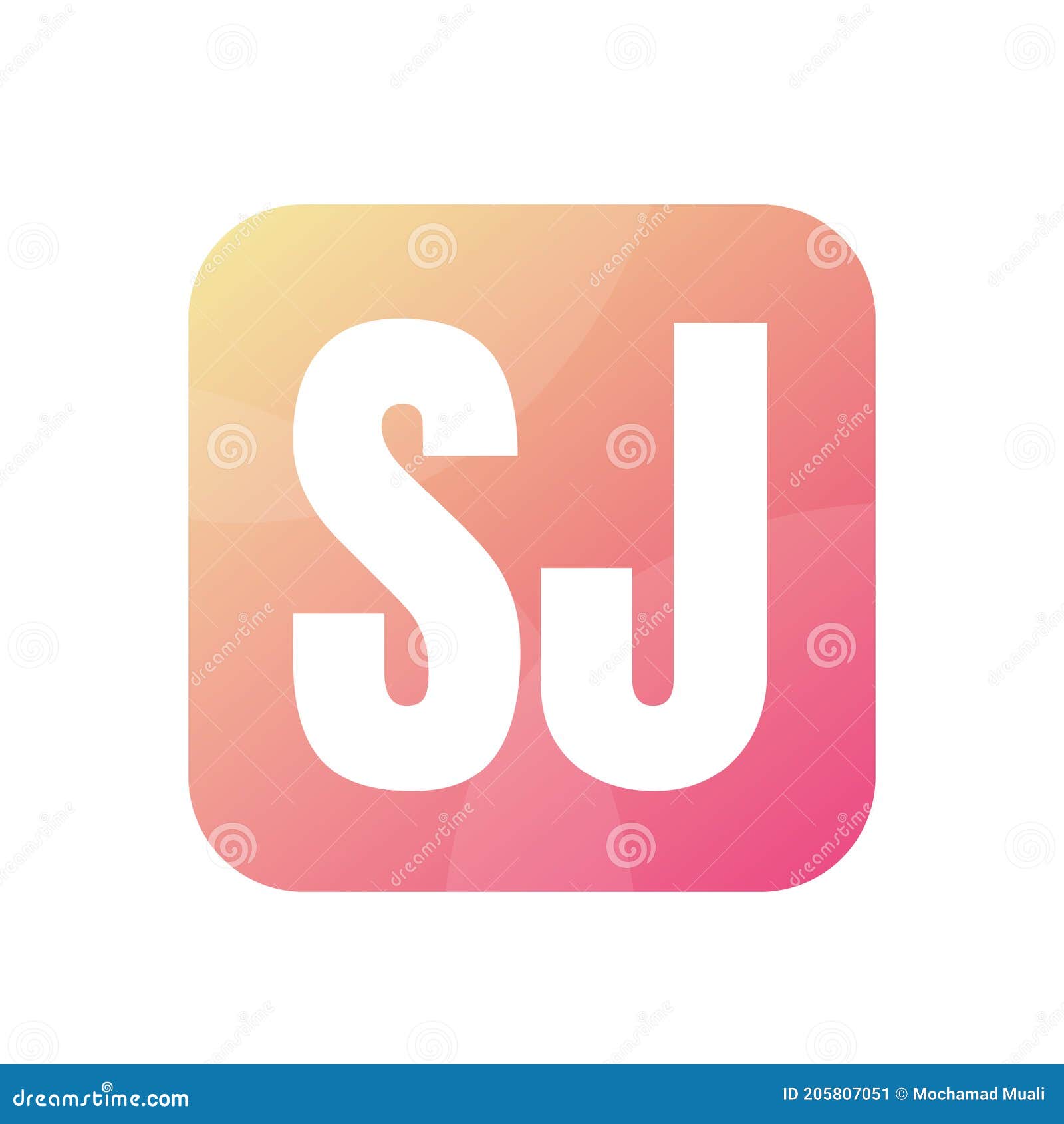 SJ Letter Logo Design with Simple Style Stock Vector - Illustration of ...