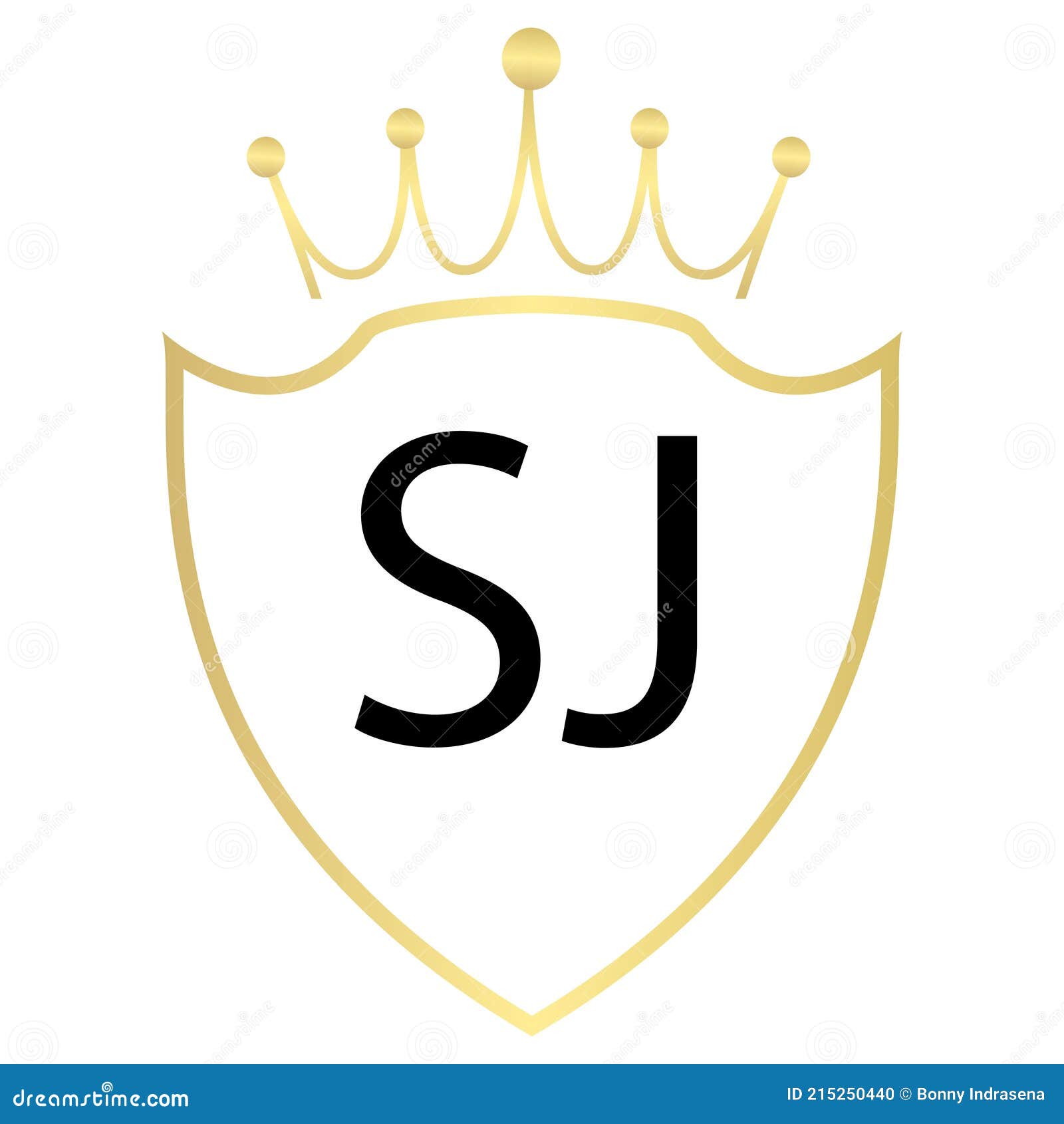 SJ Letter Logo Design with Simple Style Stock Vector - Illustration of ...