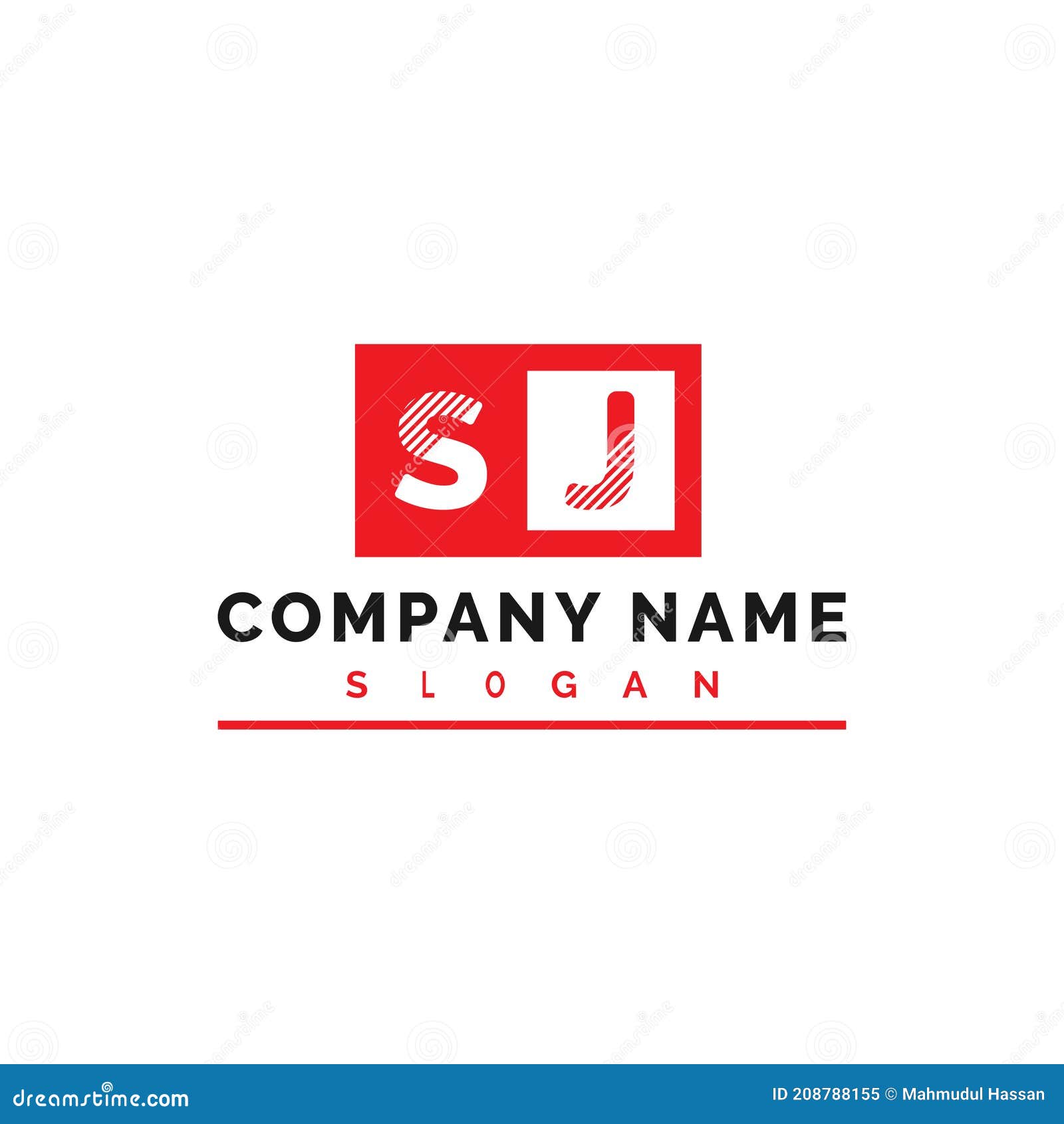 SJ Logo Design. SJ Letter Logo Vector Illustration - Vector Stock ...