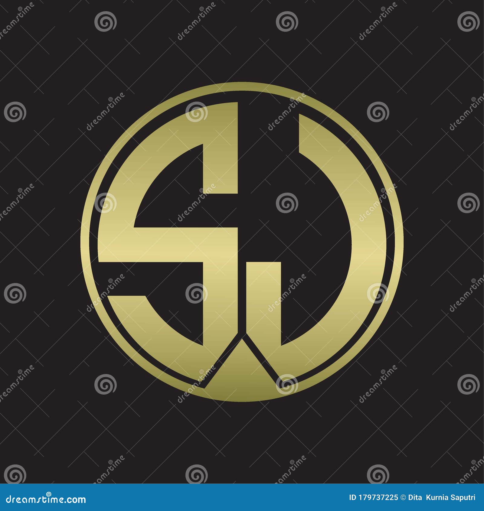 SJ Logo Monogram Circle with Piece Ribbon Style on Gold Colors Stock ... SJ Logo Monogram Circle with Piece Ribbon Style on Gold Colors Stock ...