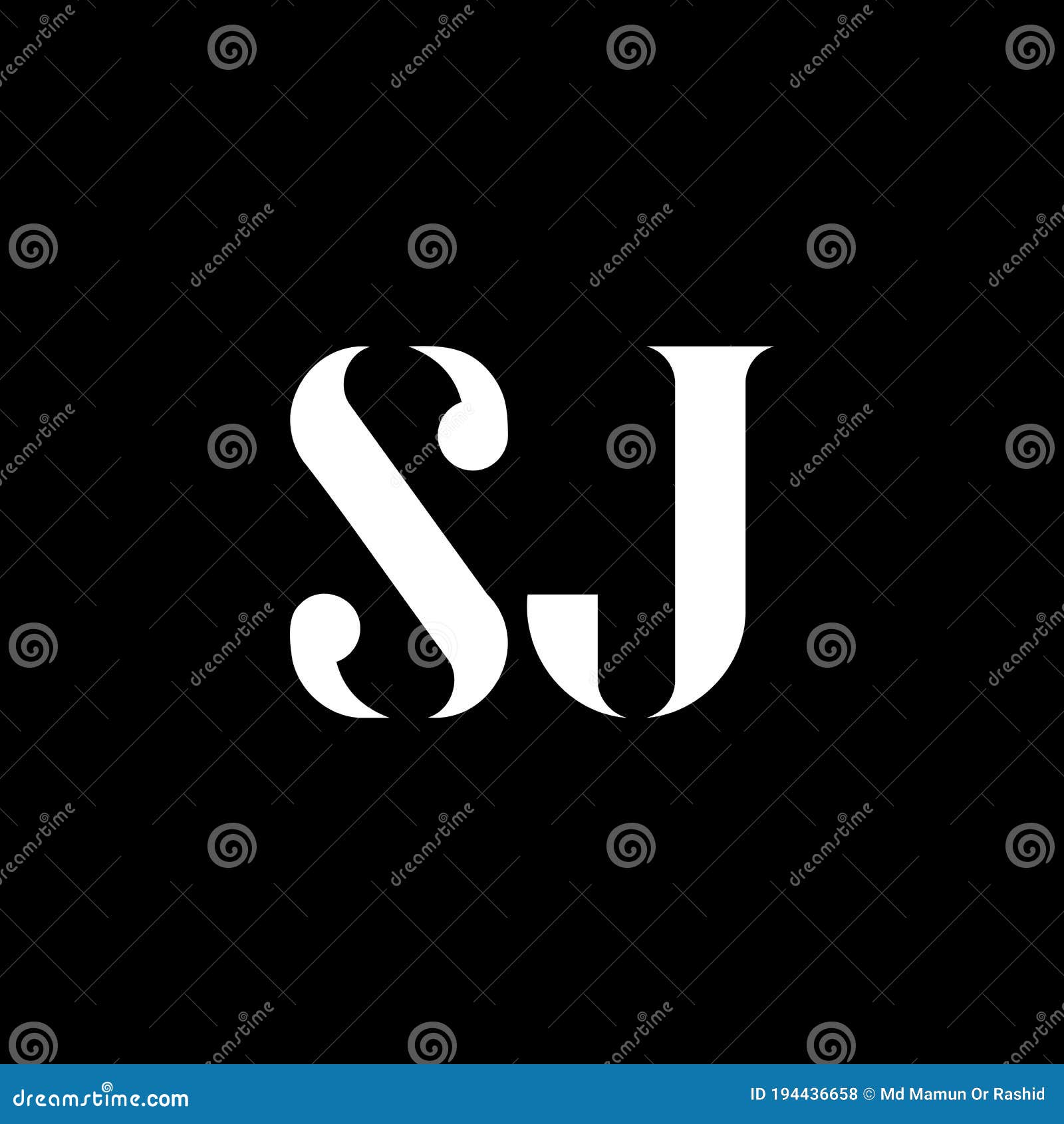 SJ S J Letter Logo Design. Initial Letter SJ Uppercase Monogram Logo ...