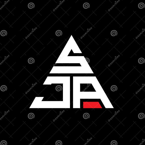 SJA Triangle Letter Logo Design with Triangle Shape. SJA Triangle Logo ...