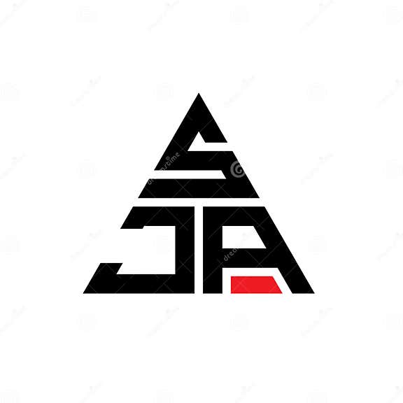 SJA Triangle Letter Logo Design with Triangle Shape. SJA Triangle Logo ...