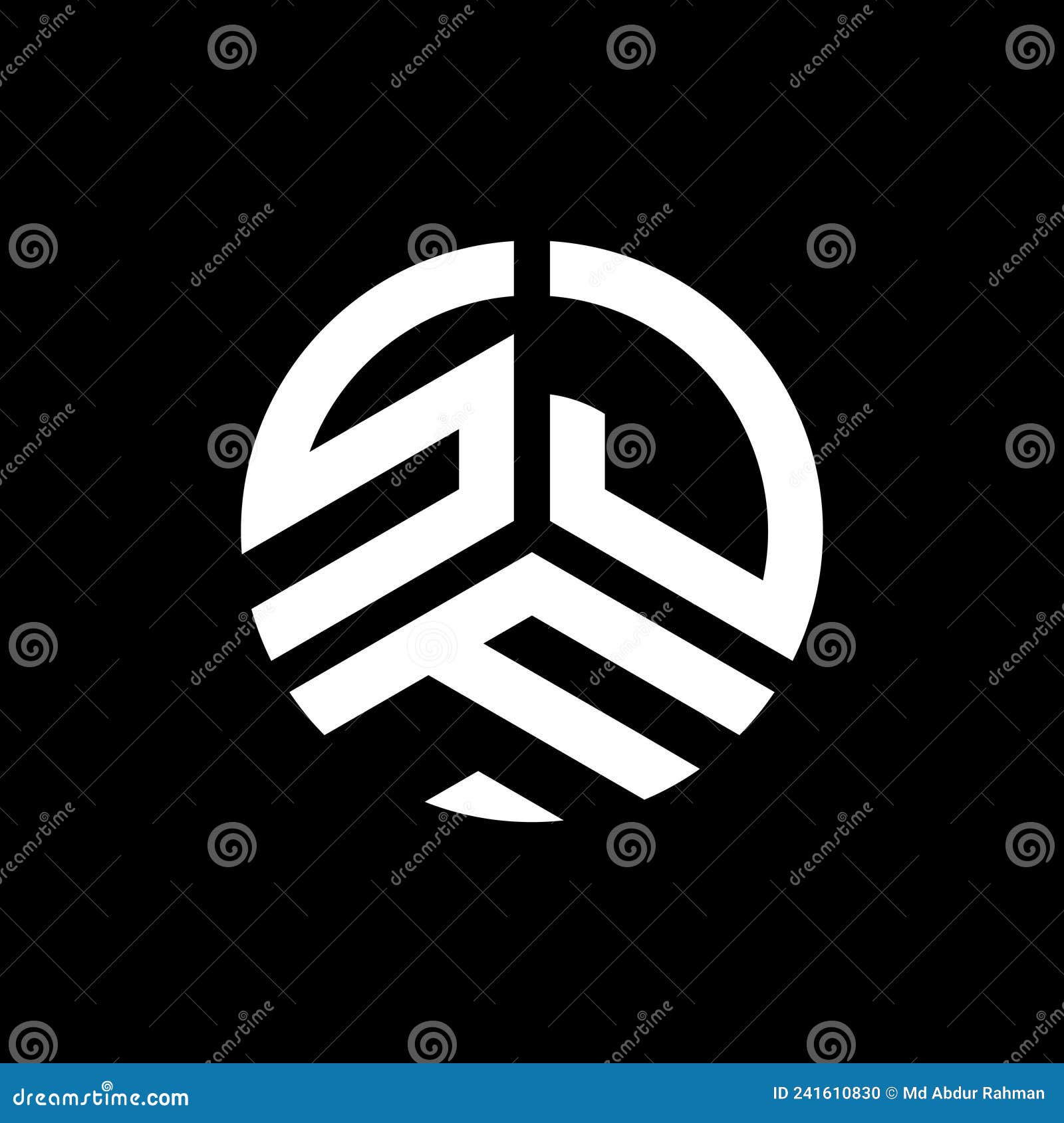 SJF Letter Logo Design on Black Background. SJF Creative Initials ...