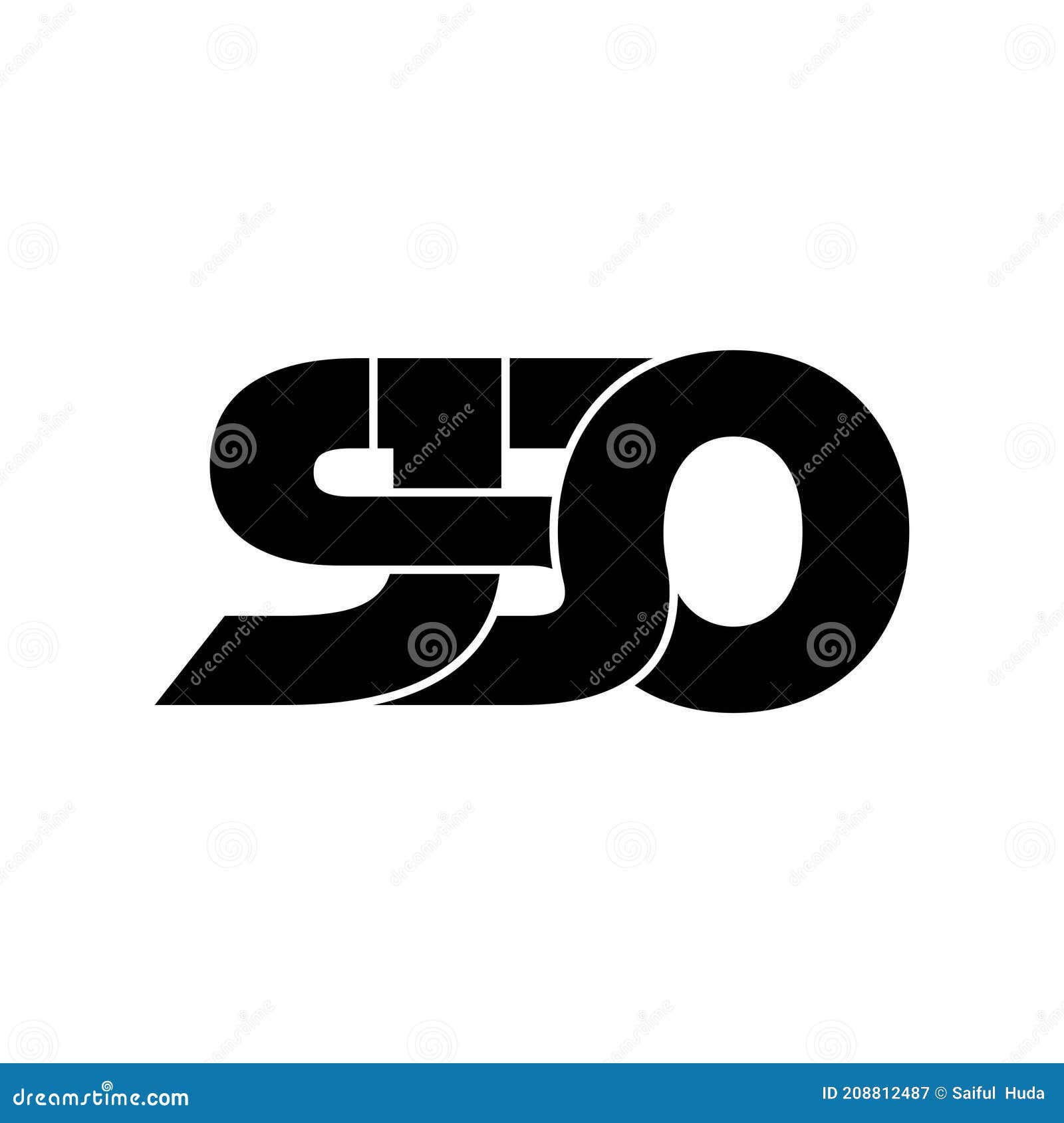 SJO Letter Monogram Logo Design Vectror Stock Vector - Illustration of ...