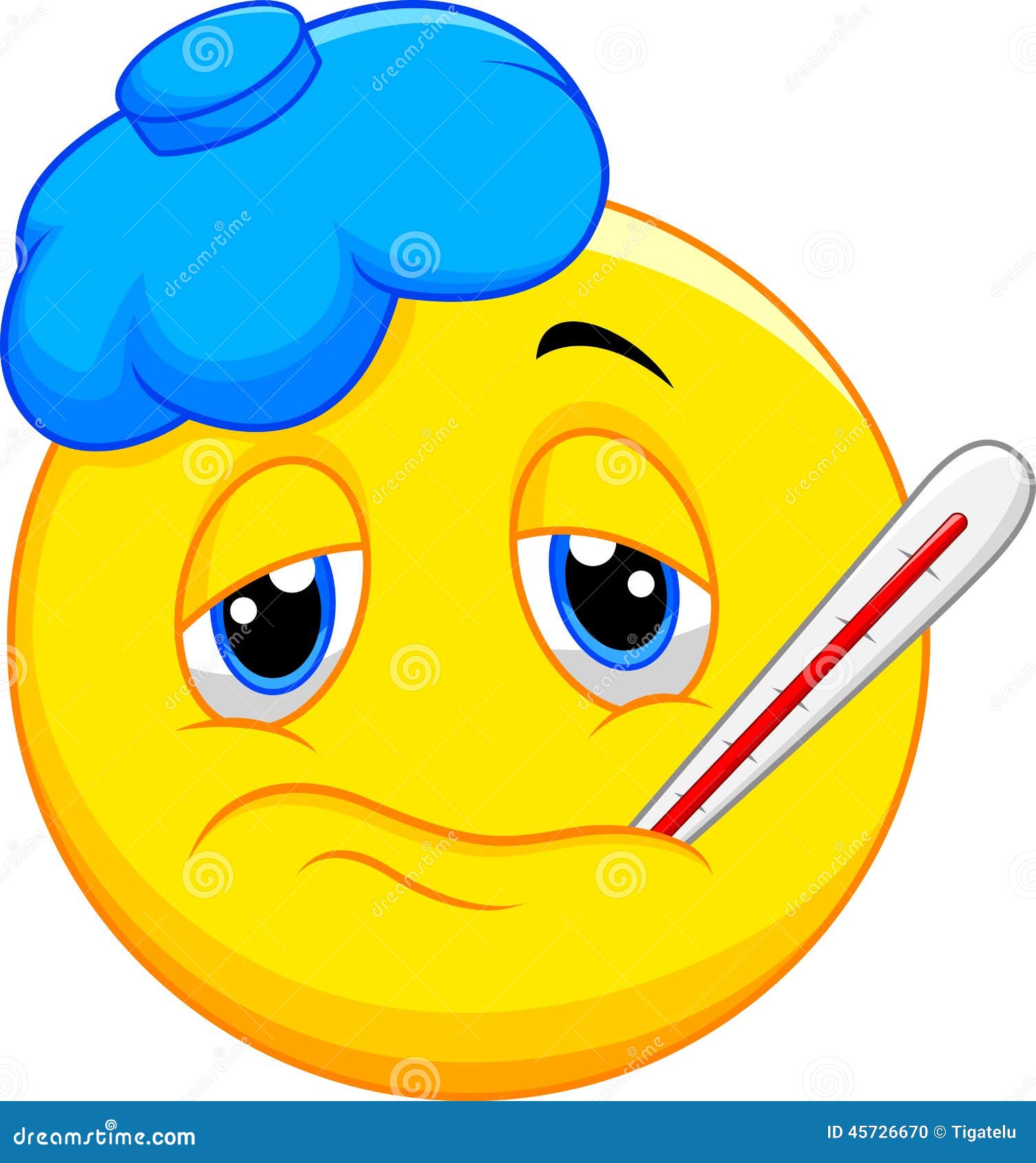 Sjuk emoticon vektor illustrationer. Illustration av baggies - 45726670