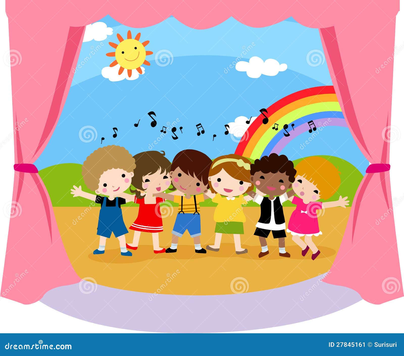 Sjunga för barn vektor illustrationer. Illustration av barn - 27845161
