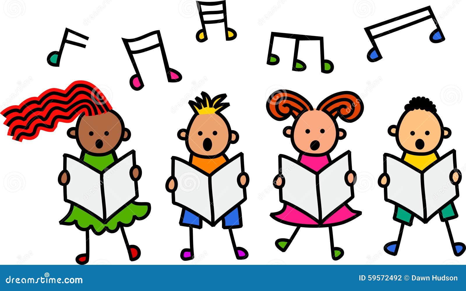 Sjunga ungar stock illustrationer. Illustration av diagram - 59572492