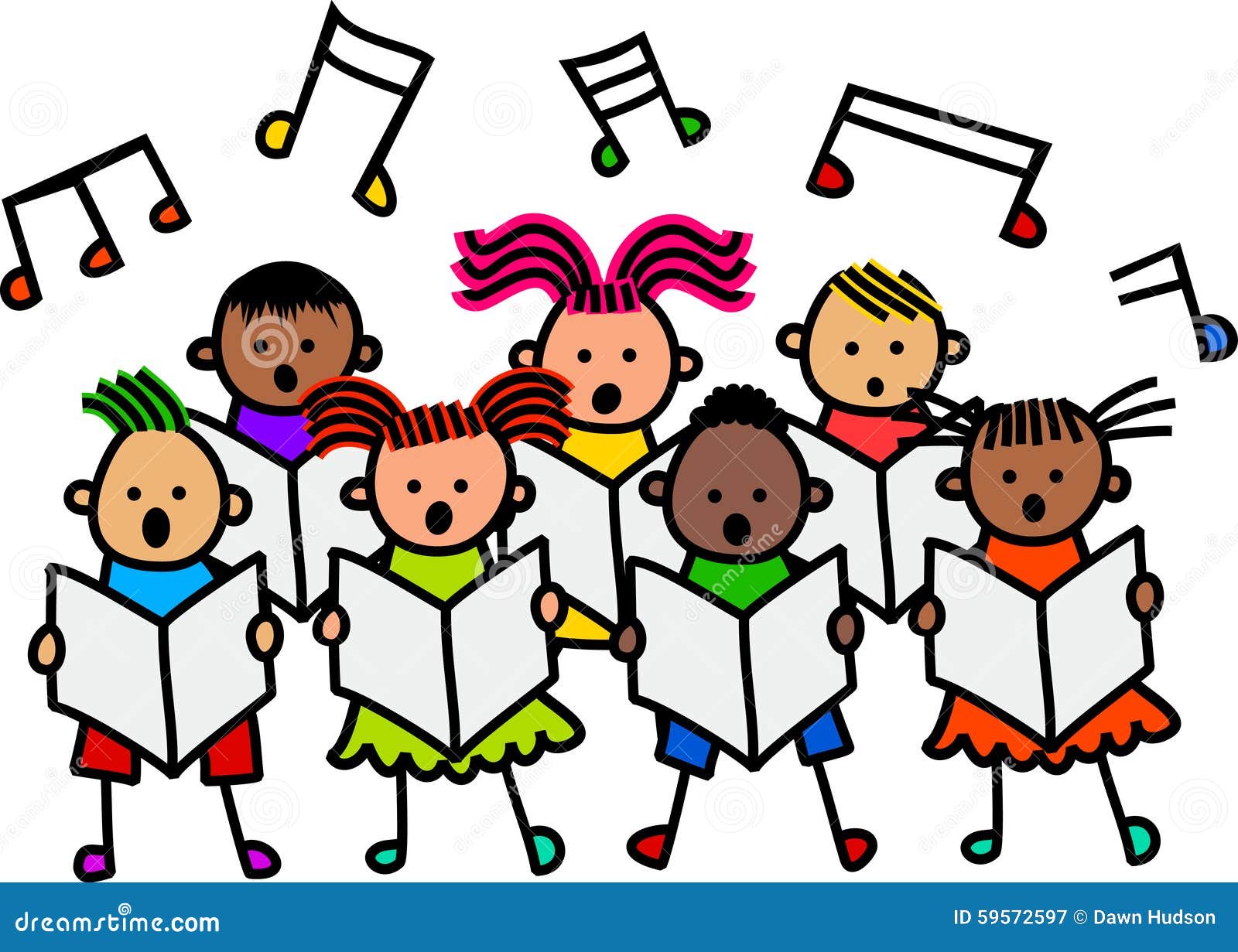 Sjunga ungar stock illustrationer. Illustration av stämma - 59572597