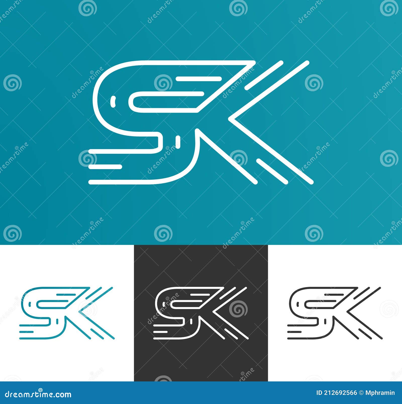 Sk Letter Logo Template. Letter Sk Logo Vector Template Stock Vector ...