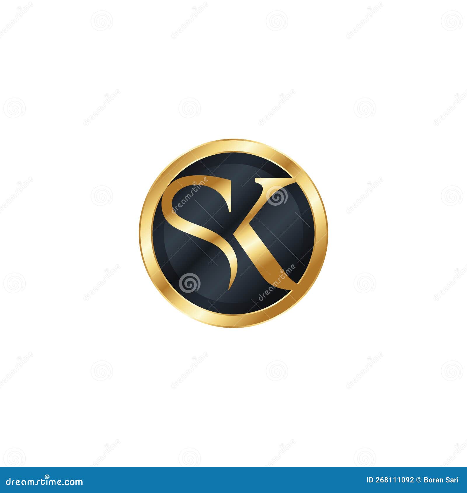 Sk Logo Gold Brand, Symbol, Design, Graphic, Minimalist.logo Stock ...