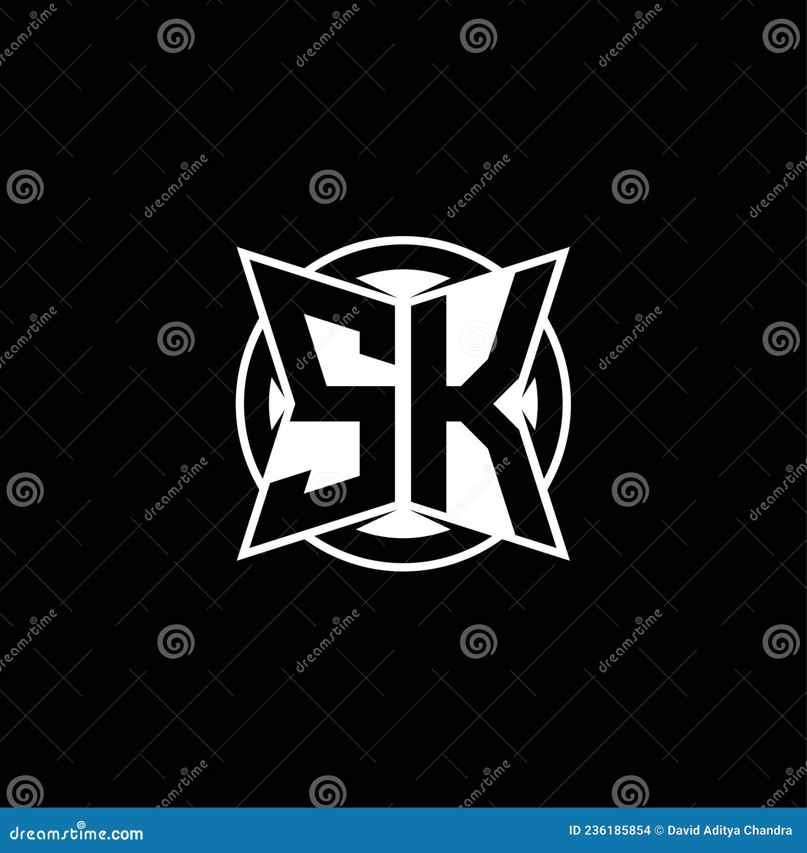 SK Logo Monogram Design Template Stock Vector - Illustration of icon ...