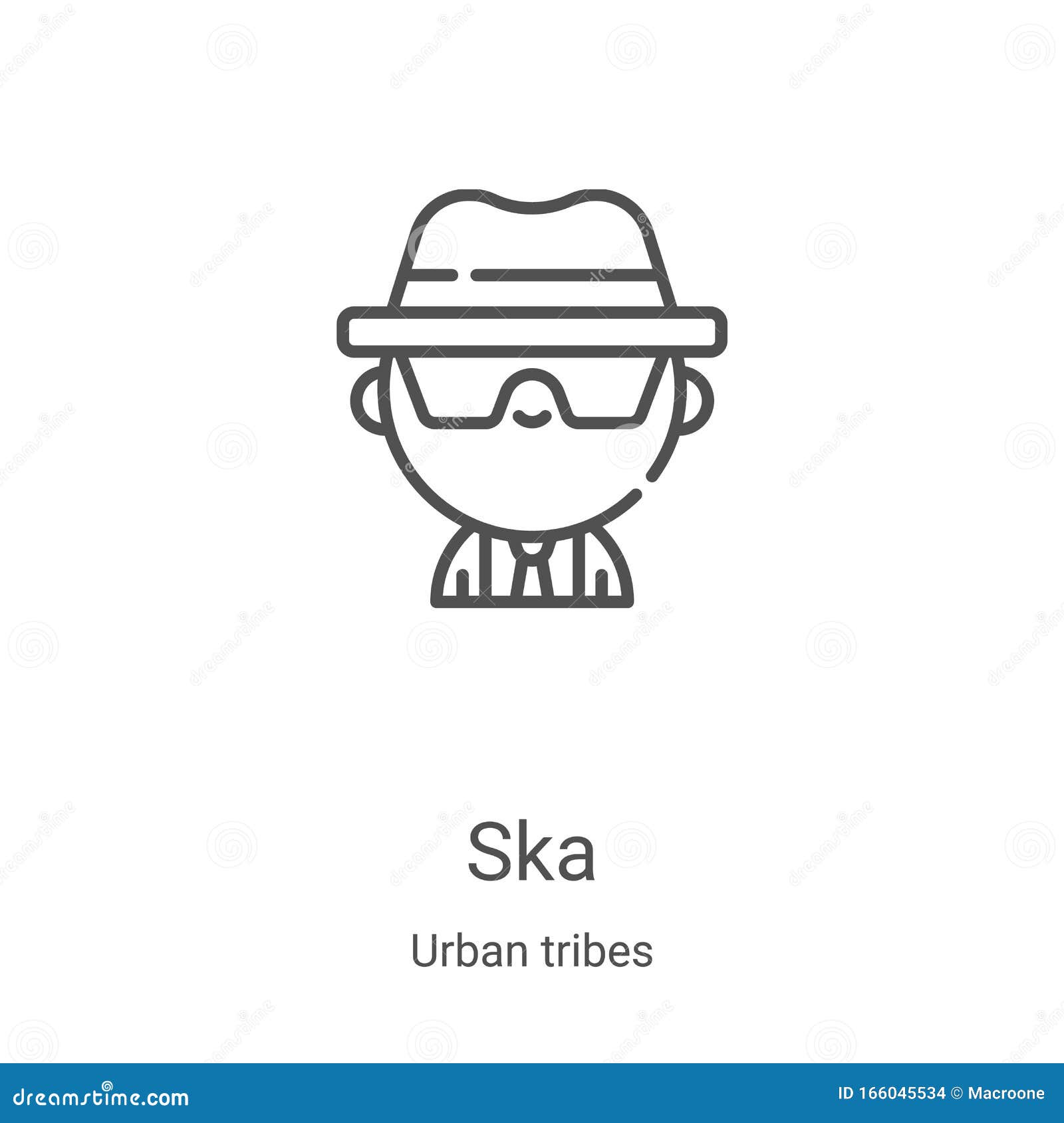 Ska Icon Vector from Urban Tribes Collection. Thin Line Ska Outline ...