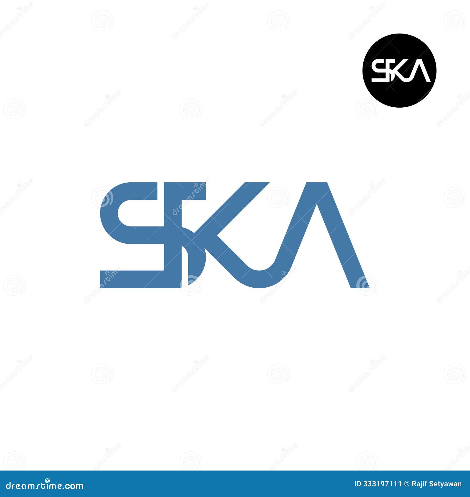 SKA Logo Letter Monogram Design Stock Vector - Illustration of initial ...