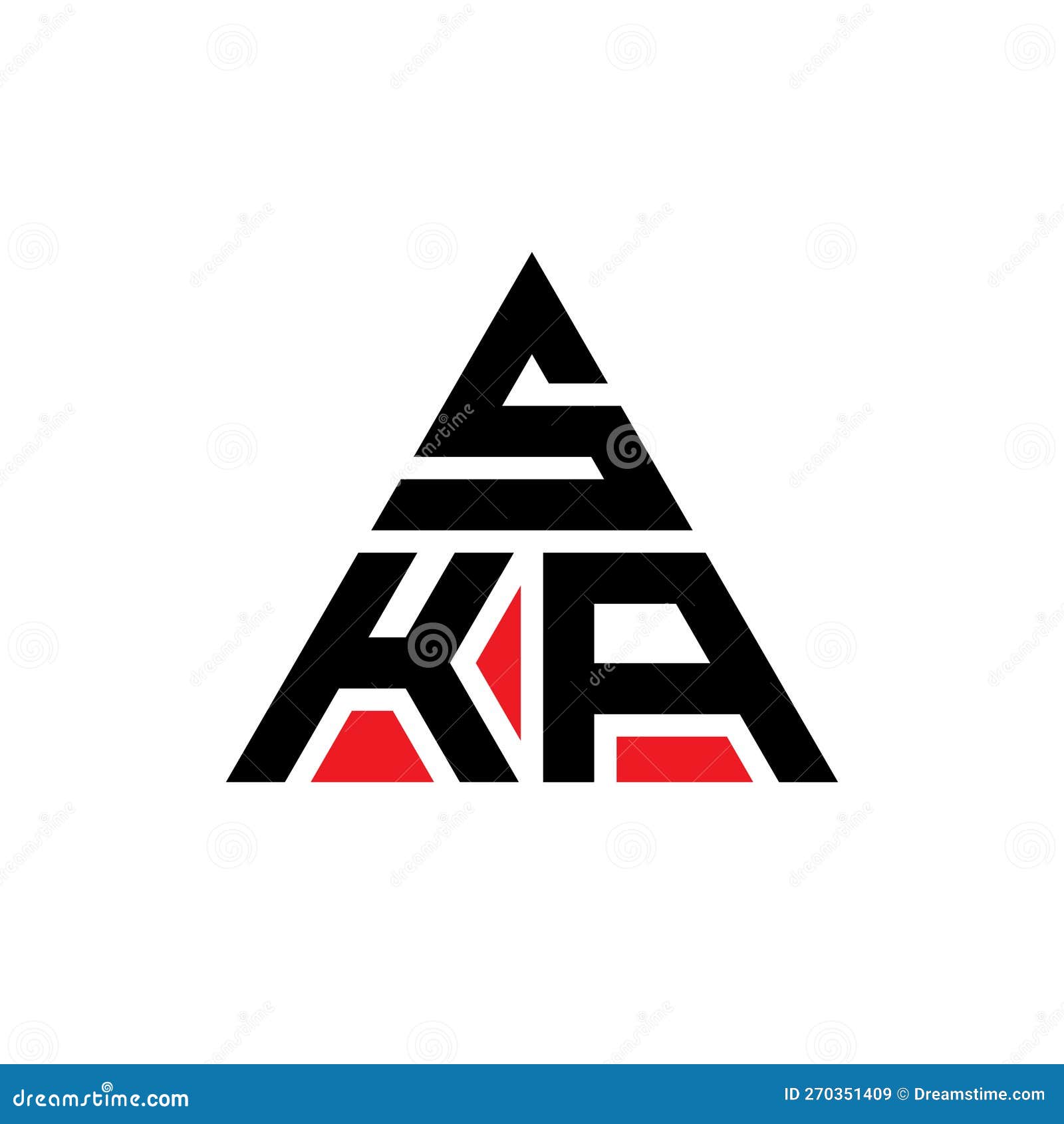 SKA Triangle Letter Logo Design With Triangle Shape. SKA Triangle Logo ...