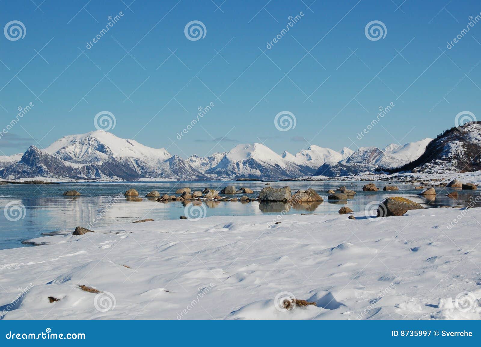 Skagen in snow stock image. Image of mountains, norway - 8735997