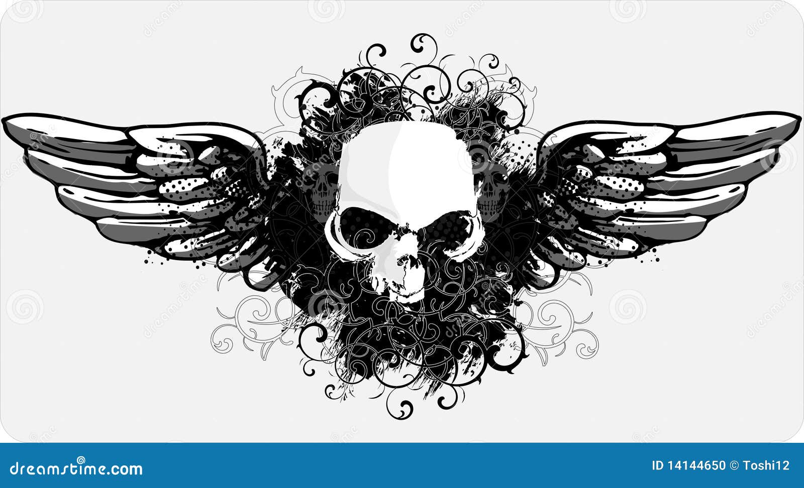 Skalle vektor illustrationer. Illustration av objekt - 14144650