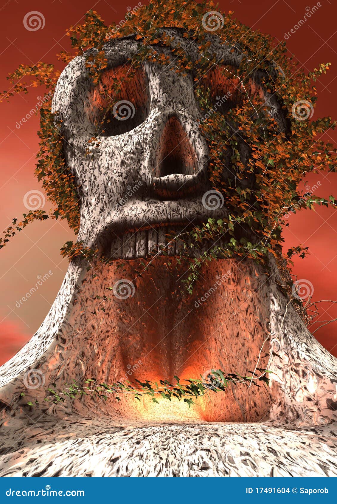 Skalle stock illustrationer. Illustration av natur, konst - 17491604