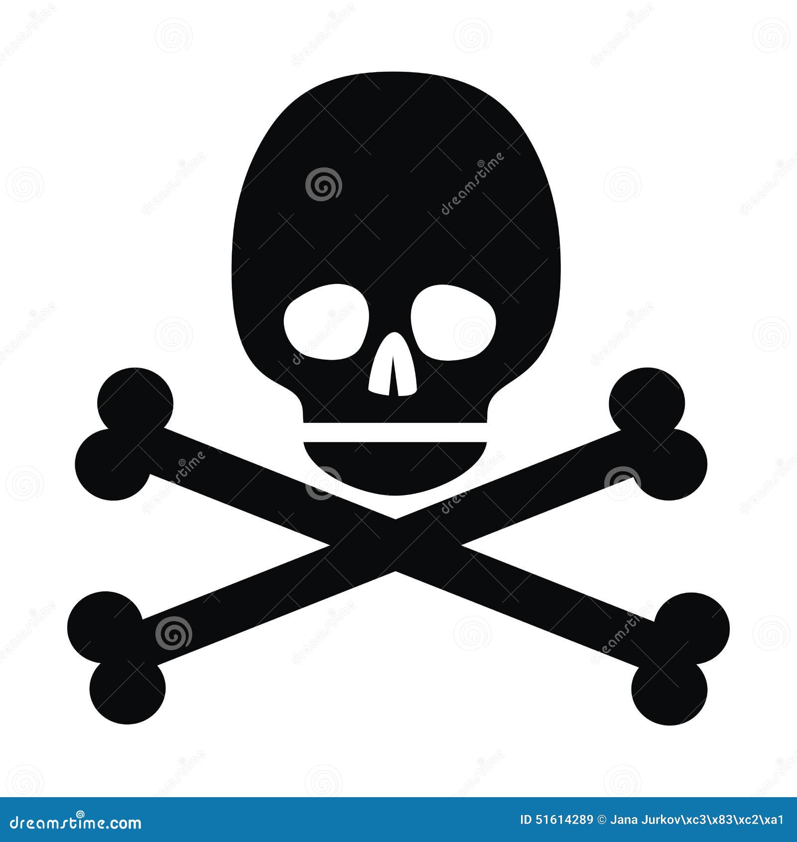 Skalle svart symbol vektor illustrationer. Illustration av huvud - 51614289