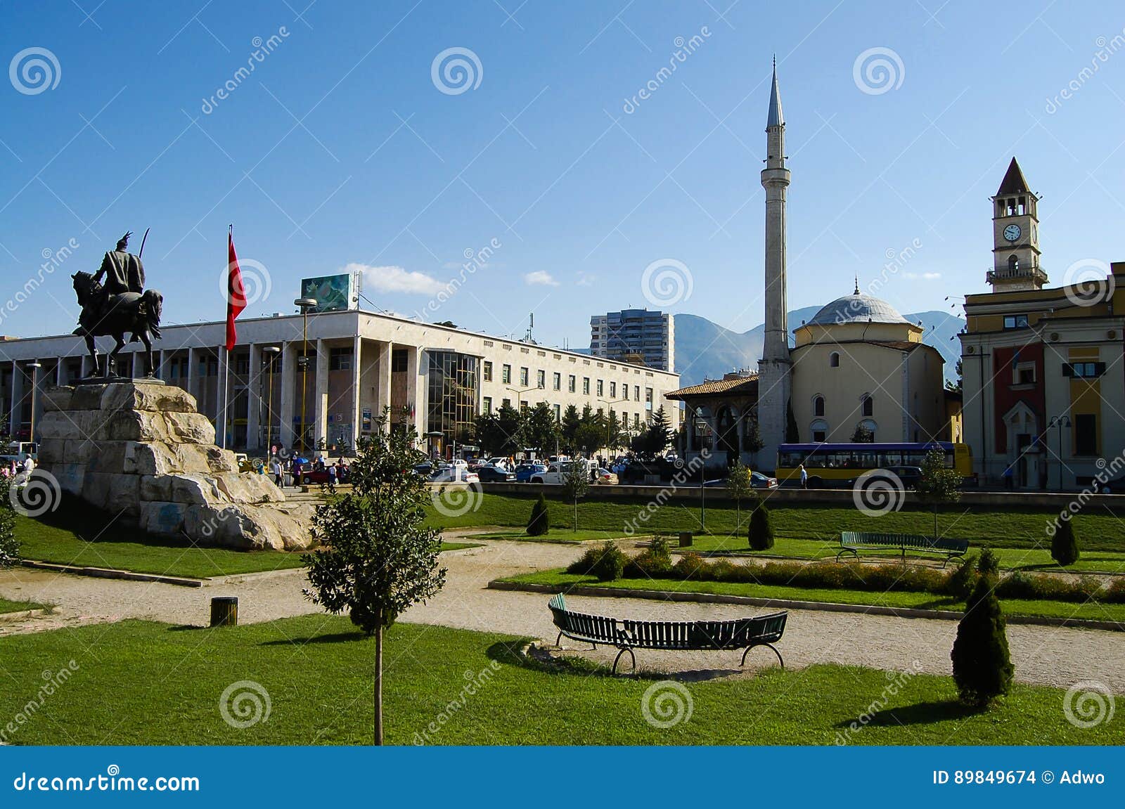 Skanderbeg Square - Tirana - Albania Editorial Stock Image - Image of ...
