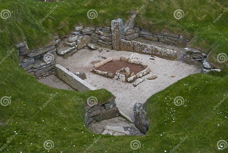 Skara Brae stock image. Image of landmark, scotland, wall - 7161967